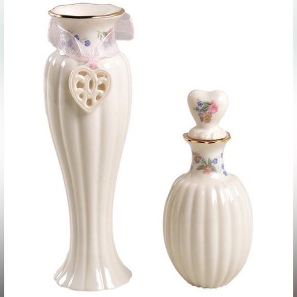 Lenox | Accessories | Lenox 3 Piece Vanity Set Bud Vase Perfume Bottle ...
